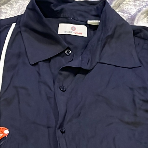 Bobby Chan | Shirts | Bobby Chan Silk And Bamboo Camp Shirt Embroidered ...